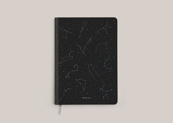 A5 ZODIAC JOURNAL: NIGHT SKY | Constellation Lined Journal | Magic of I.