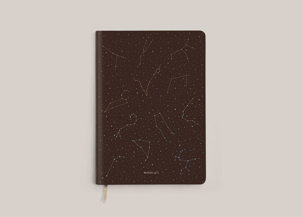 A5 ZODIAC JOURNAL: NIGHT SKY | Constellation Lined Journal | Magic of I.